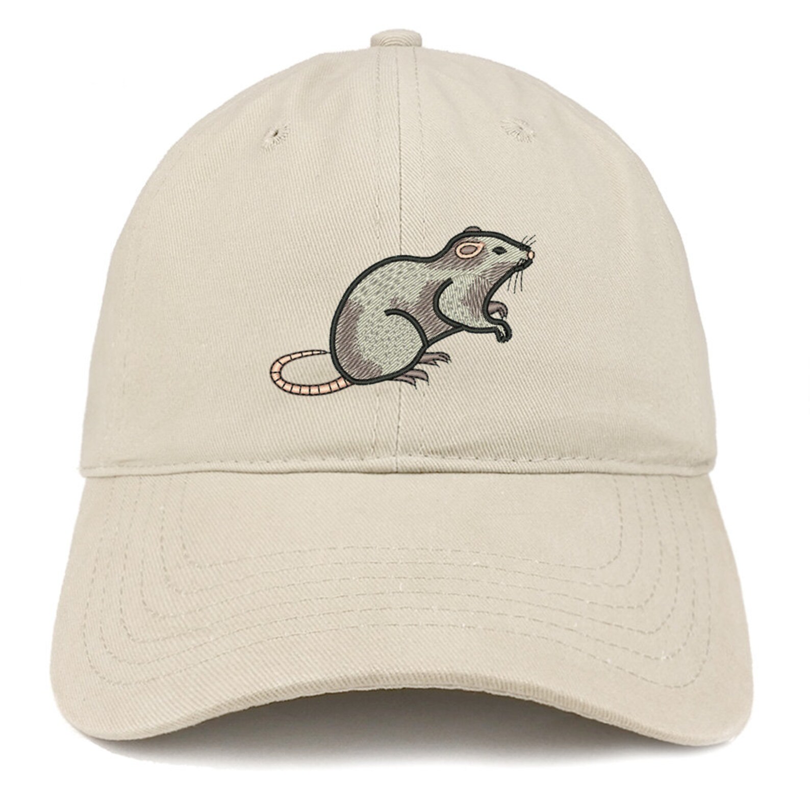 Stitchfy Rat Embroidered Unstructured Cotton Dad Hat - Etsy