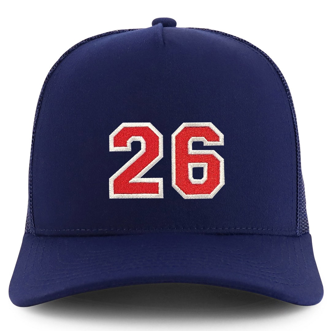 Stitchfy Number 26 Varsity Font Embroidered 5 Panel Structured Snapback ...