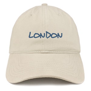 Stitchfy London Text Embroidered 100% Cotton Adjustable Cap Dad Hat - Etsy