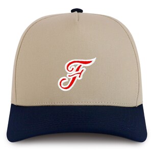 Stitchfy Letter F Script Outline 5 Panel Structured Snapback Baseball ...