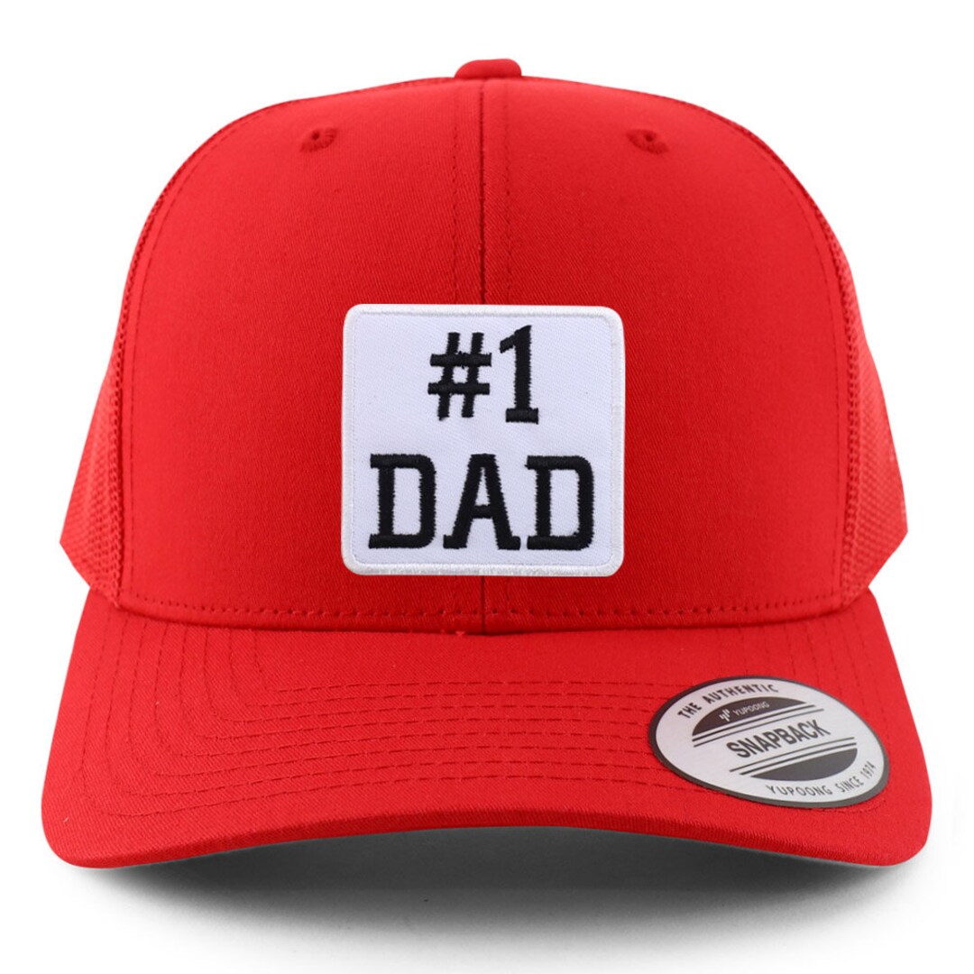 Stitchfy Number 1 Dad Patch 6 Panel Retro Baseball Mesh Cap (SF-TXT359 ...