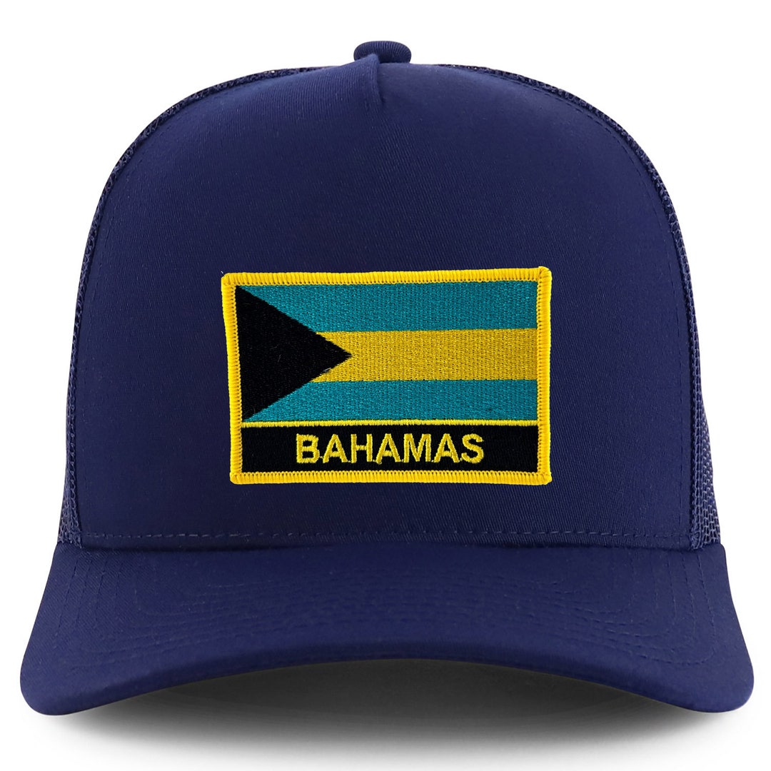 Stitchfy Bahamas Flag Embroidered Patch 5 Panel Pro Style Mesh Back Cap SF FPR020-NIS-GNV-008M ...