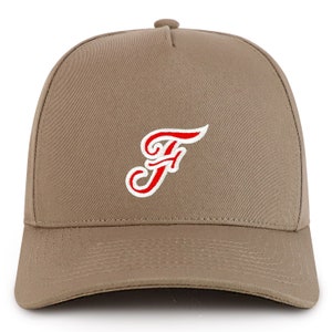 Stitchfy Letter F Script Outline 5 Panel Structured Snapback Baseball ...
