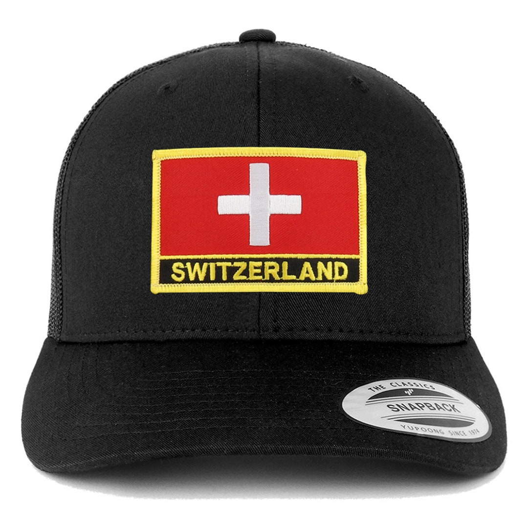 Stitchfy Switzerland Flag Patch Retro Trucker Mesh Cap - Etsy