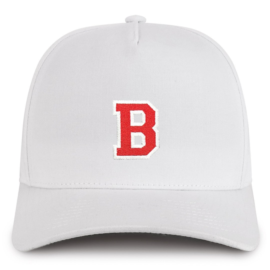 Stitchfy Letter B Varsity Font 5 Panel Structured Baseball Cap (SF ...