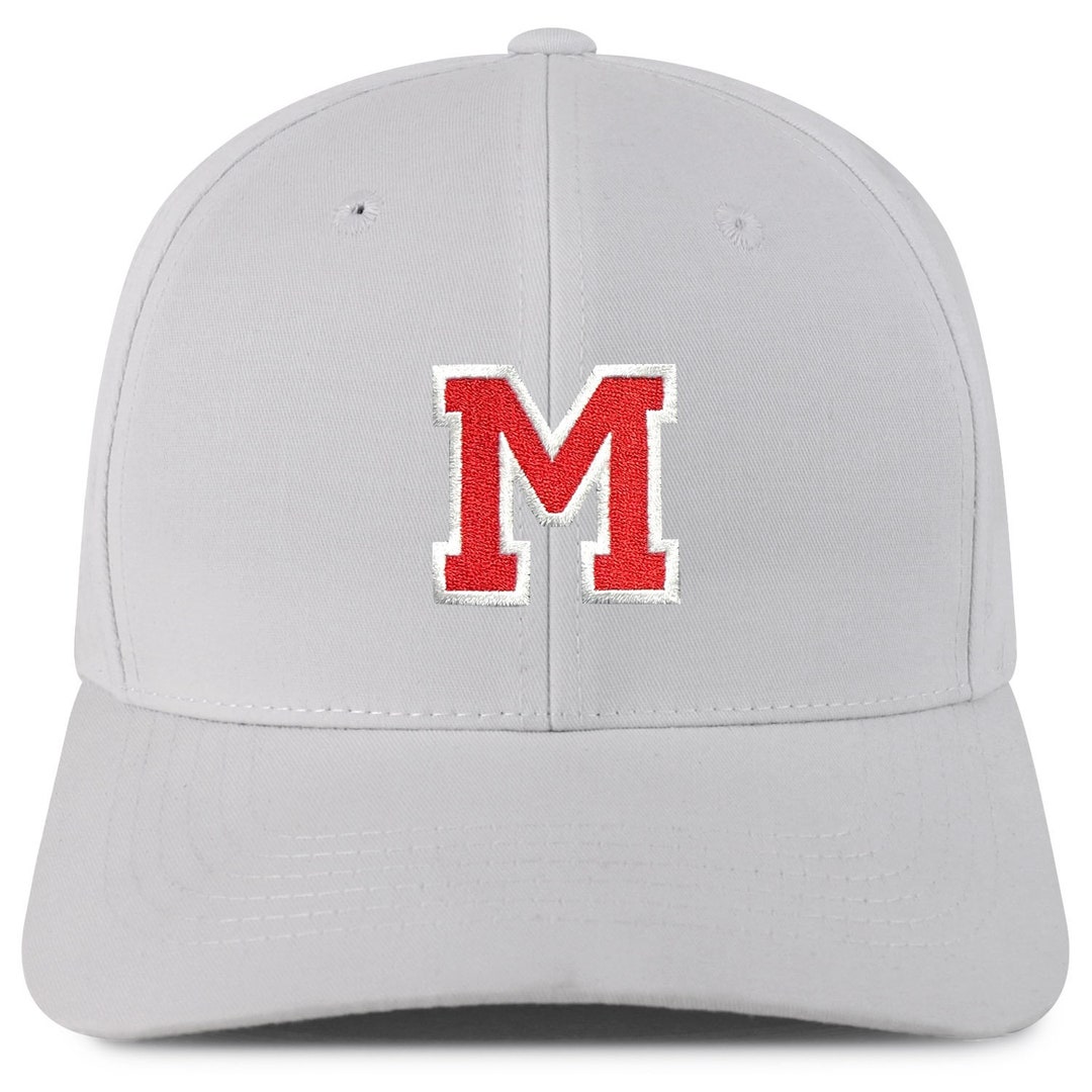 Stitchfy Letter M Varsity 6 Panel Snapback Baseball Cap(sf-txt3672-nis ...