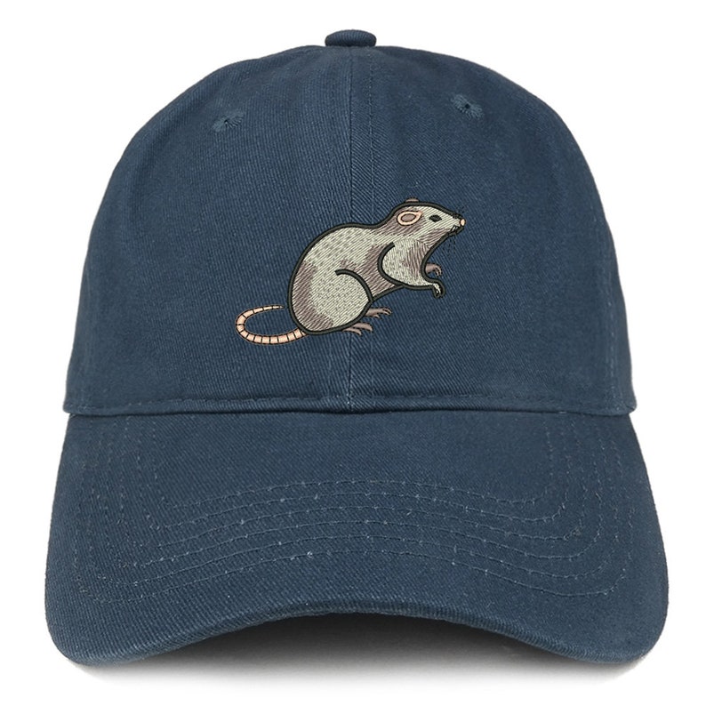 Stitchfy Rat Embroidered Unstructured Cotton Dad Hat | Etsy