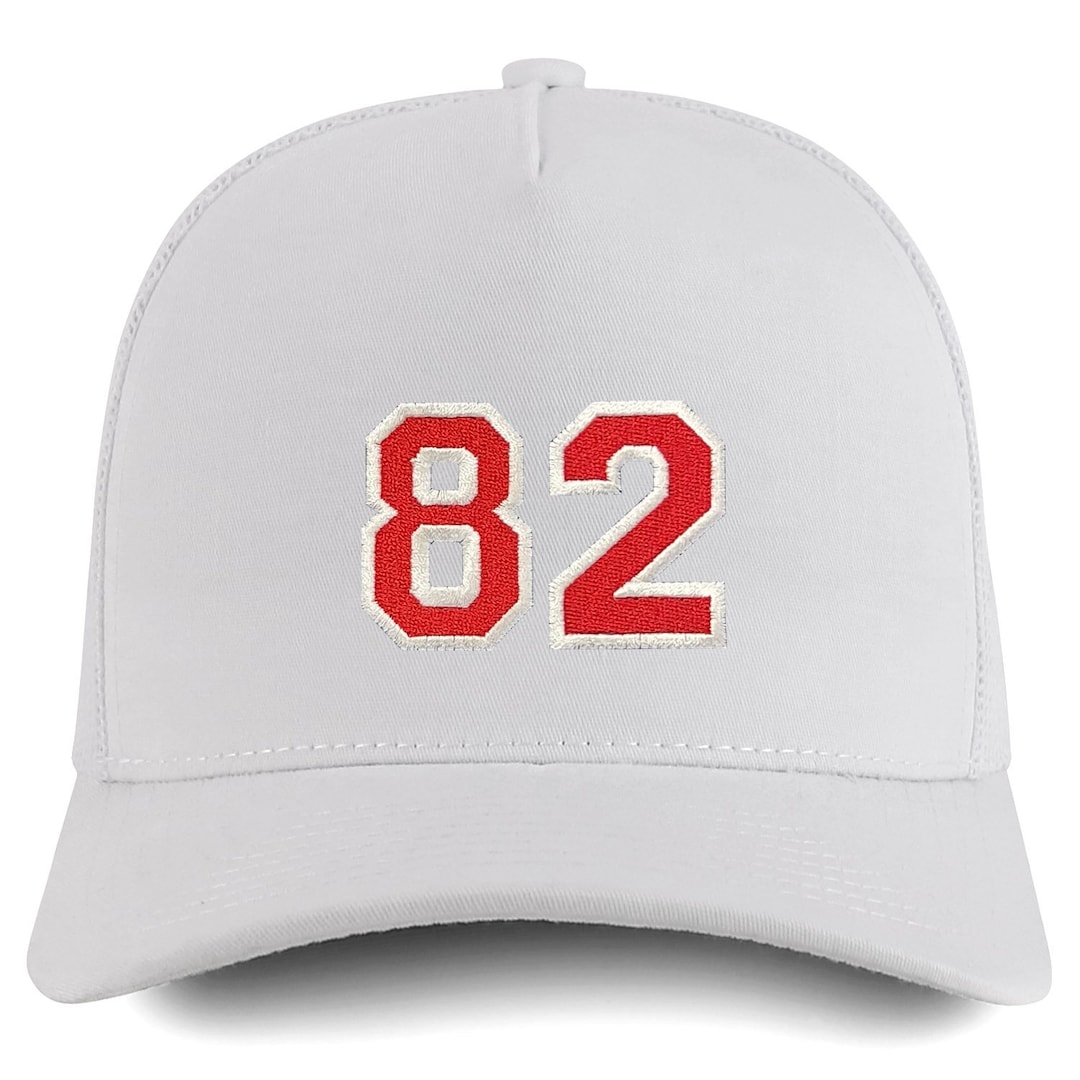 Stitchfy Number 82 Varsity Font Embroidered 5 Panel Structured Snapback ...
