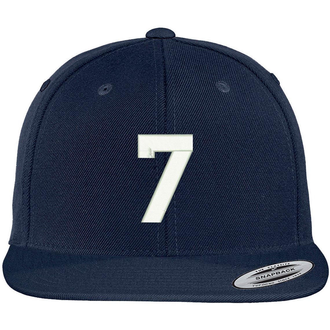 Stitchfy Number 7 Collegiate Varsity Font Embroidered Flat | Etsy