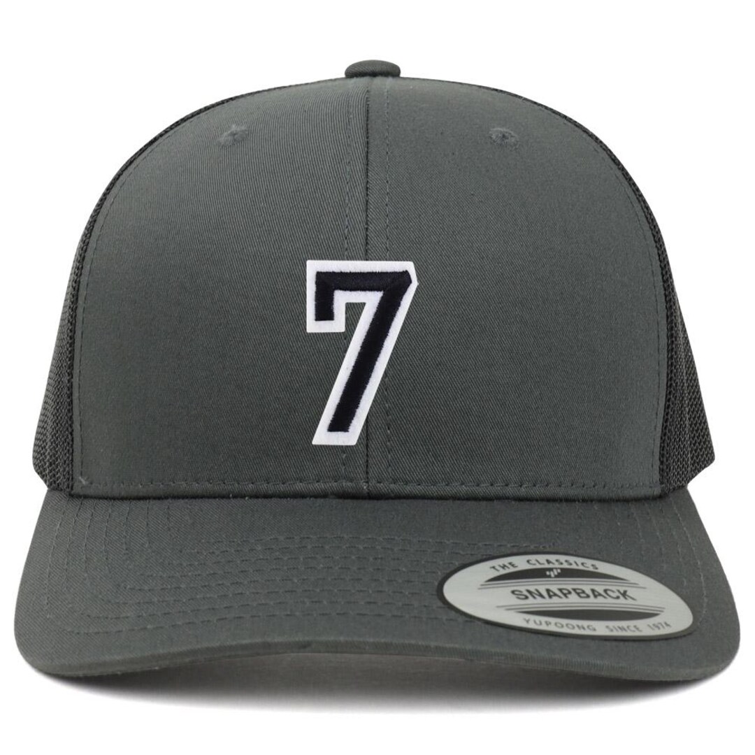 Stitchfy Number 7 Patch 6 Panel Trucker Mesh Cap (SF-AP0084-FLX-6606 ...