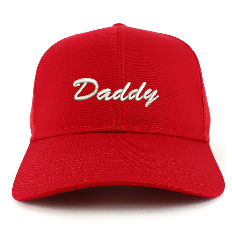Stitchfy Daddy Script Font Srtuctured High Profile Trucker Cap - Etsy