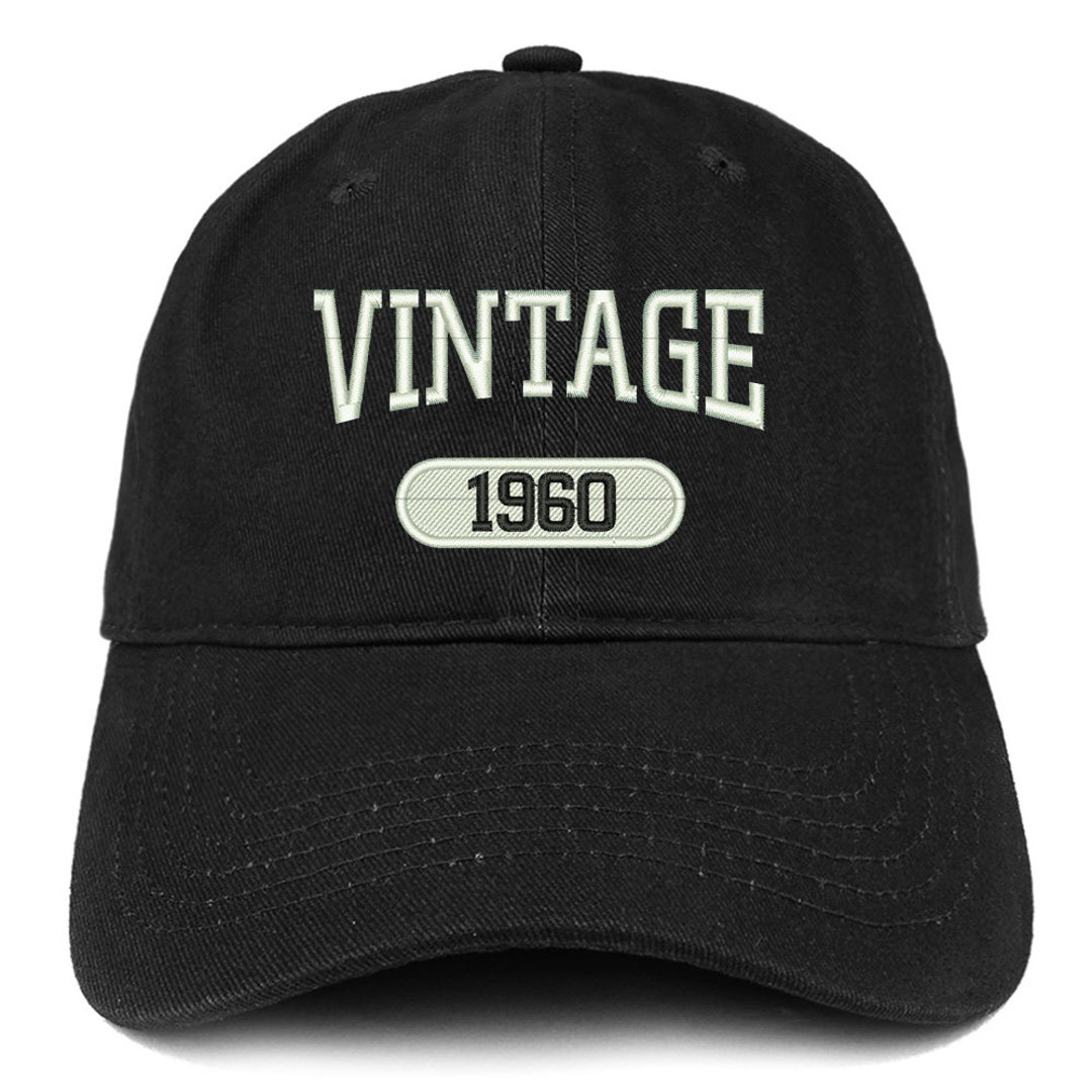 Stitchfy Vintage 1960 Embroidered Brushed Cotton Dad Hat Cap (SF ...