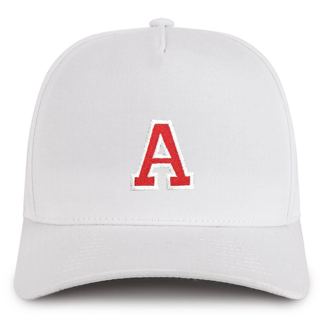 Stitchfy Letter A Varsity Font 5 Panel Structured Baseball Cap (SF ...