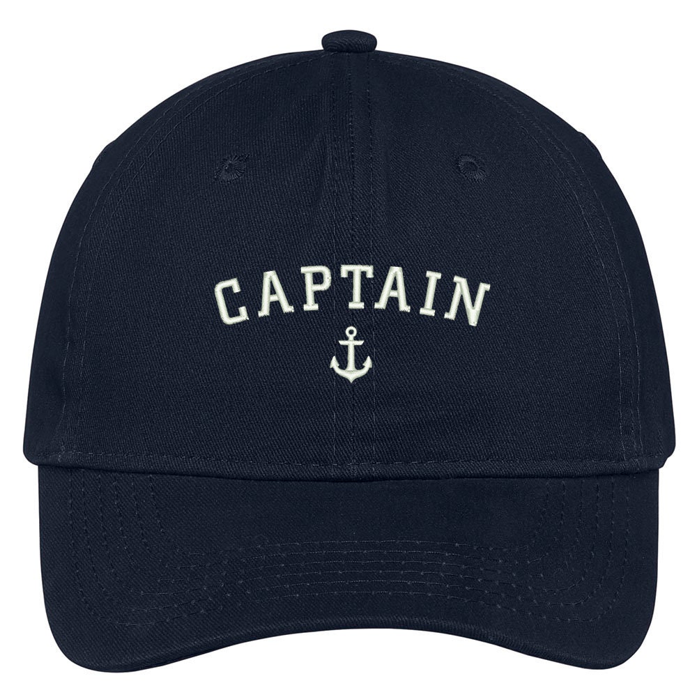Stitchfy Captain Anchor Embroidered Soft Cotton Adjustable Cap Dad Hat ...