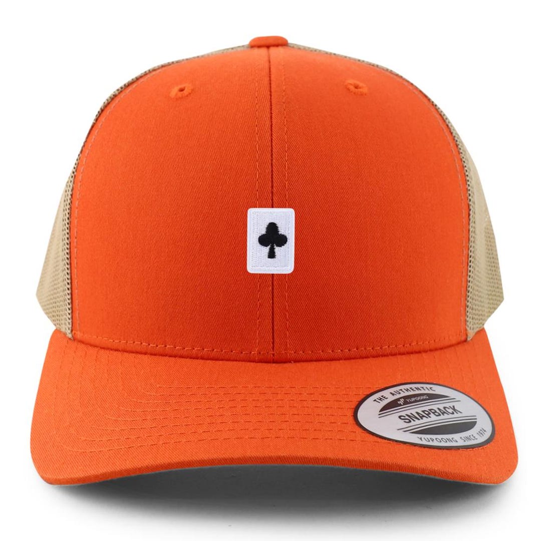 Stitchfy Clover Playing Card Patch 6 Panel Trucker Mesh Cap (SF-AP0077 ...
