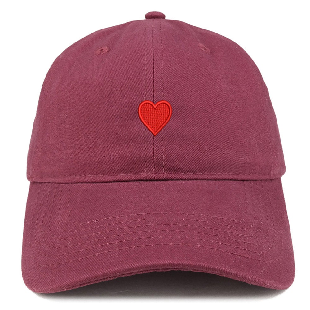 Stitchfy Emoticon Heart Embroidered Cotton Adjustable Ball Cap | Etsy