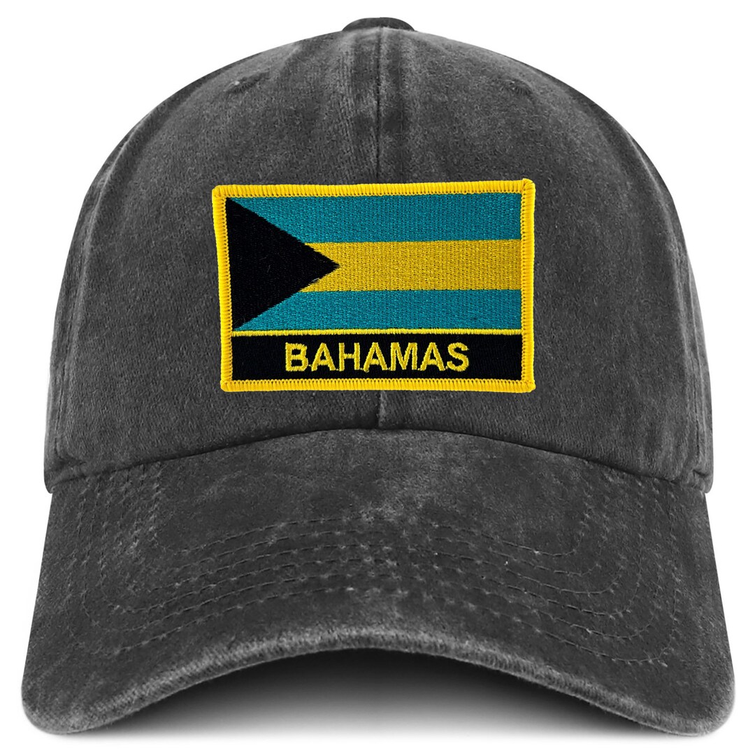 Stitchfy Bahamas Flag Embroidered Patch Pigment Dyed Washed Baseball Cap SF-FPR020-MGC-7601 - Etsy