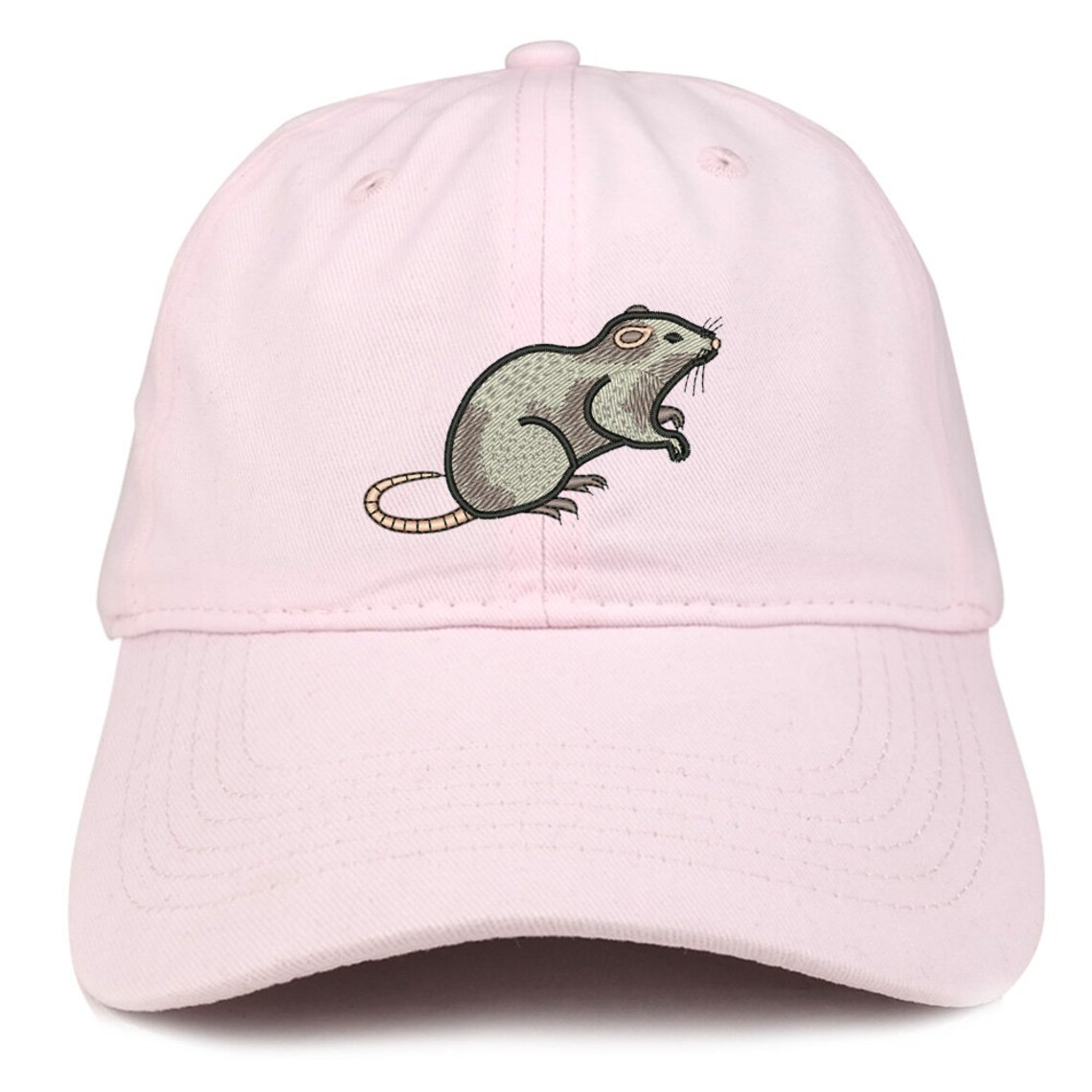 Stitchfy Rat Embroidered Unstructured Cotton Dad Hat - Etsy