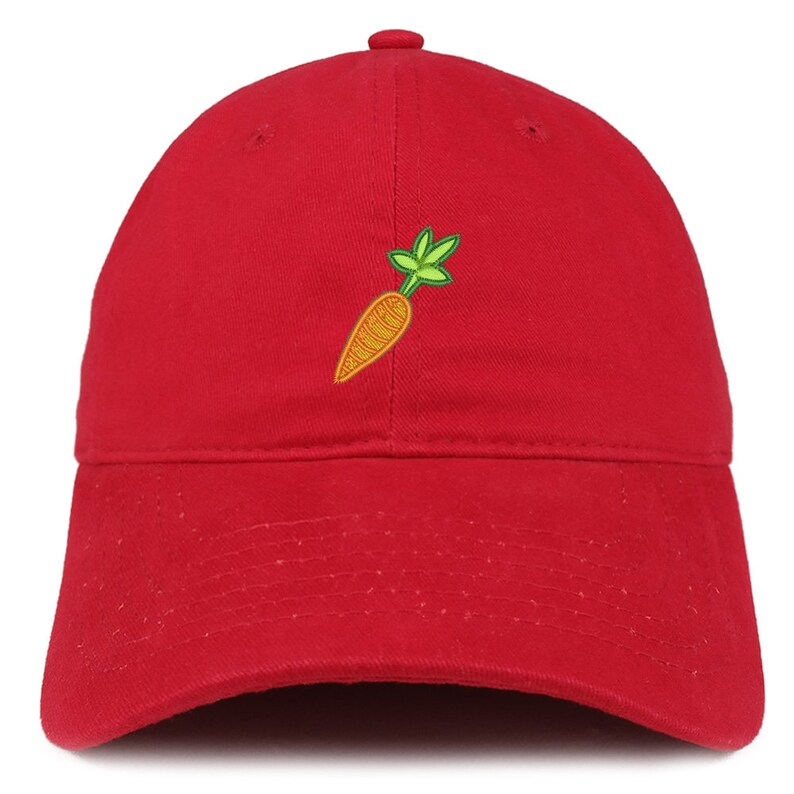 Stitchfy Carrot Embroidered Low Profile Soft Cotton Brushed Baseball ...
