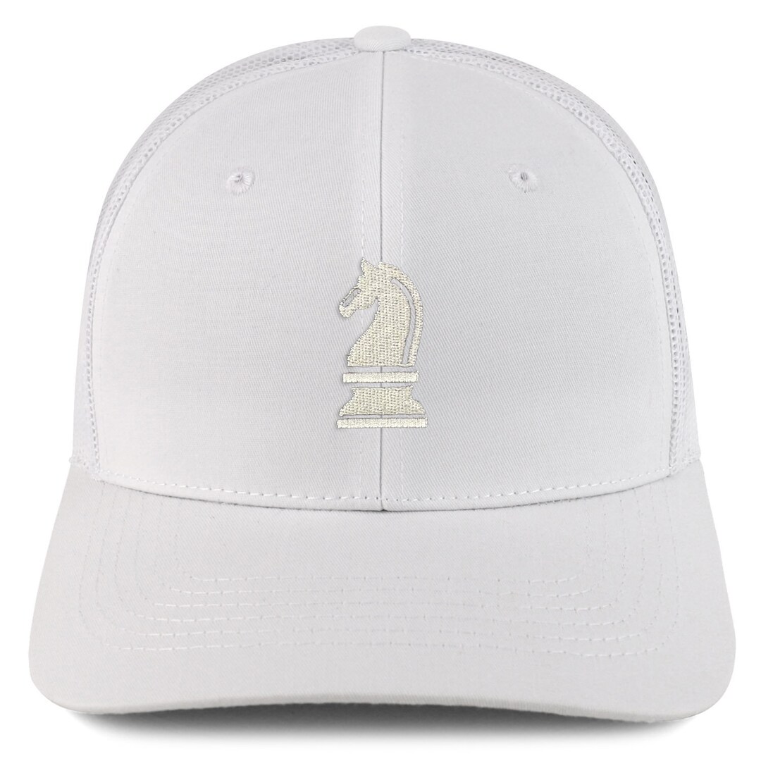 Stitchfy Chess Knight Embroidered Mesh Trucker Baseball Cap (SF-LOG014 ...