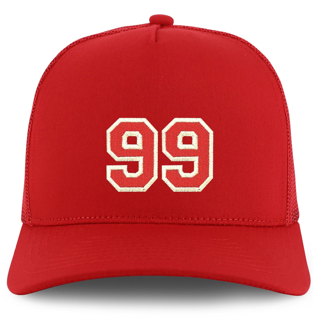 Stitchfy Number 99 Varsity Font Embroidered 5 Panel Structured Snapback ...