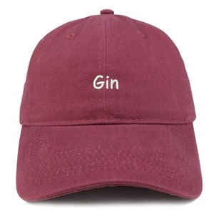 Stitchfy Gin Embroidered 100% Cotton Adjustable Cap Dad Hat - Etsy