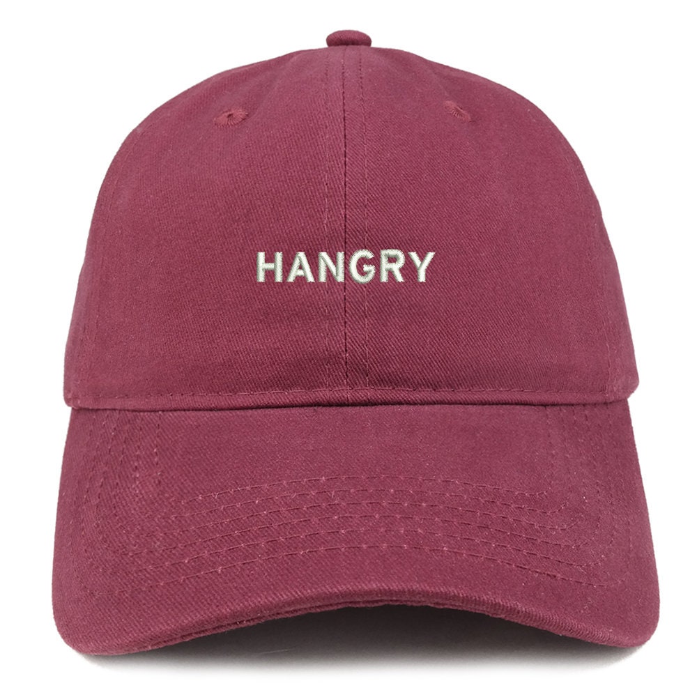 Stitchfy Hangry Embroidered 100% Cotton Adjustable Cap - Etsy