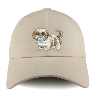 Stitchfy Shih Tzu Dog Embroidered Low Profile Soft Cotton Dad Hat Cap ...