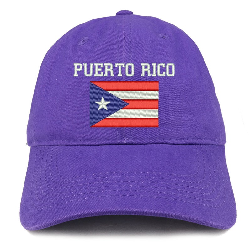 Stitchfy Puerto Rico Embroidered Low Profile Soft Cotton Brushed ...