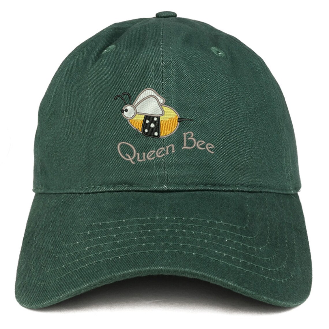 Stitchfy Queen Bee Text Logo Embroidered 100% Cotton - Etsy