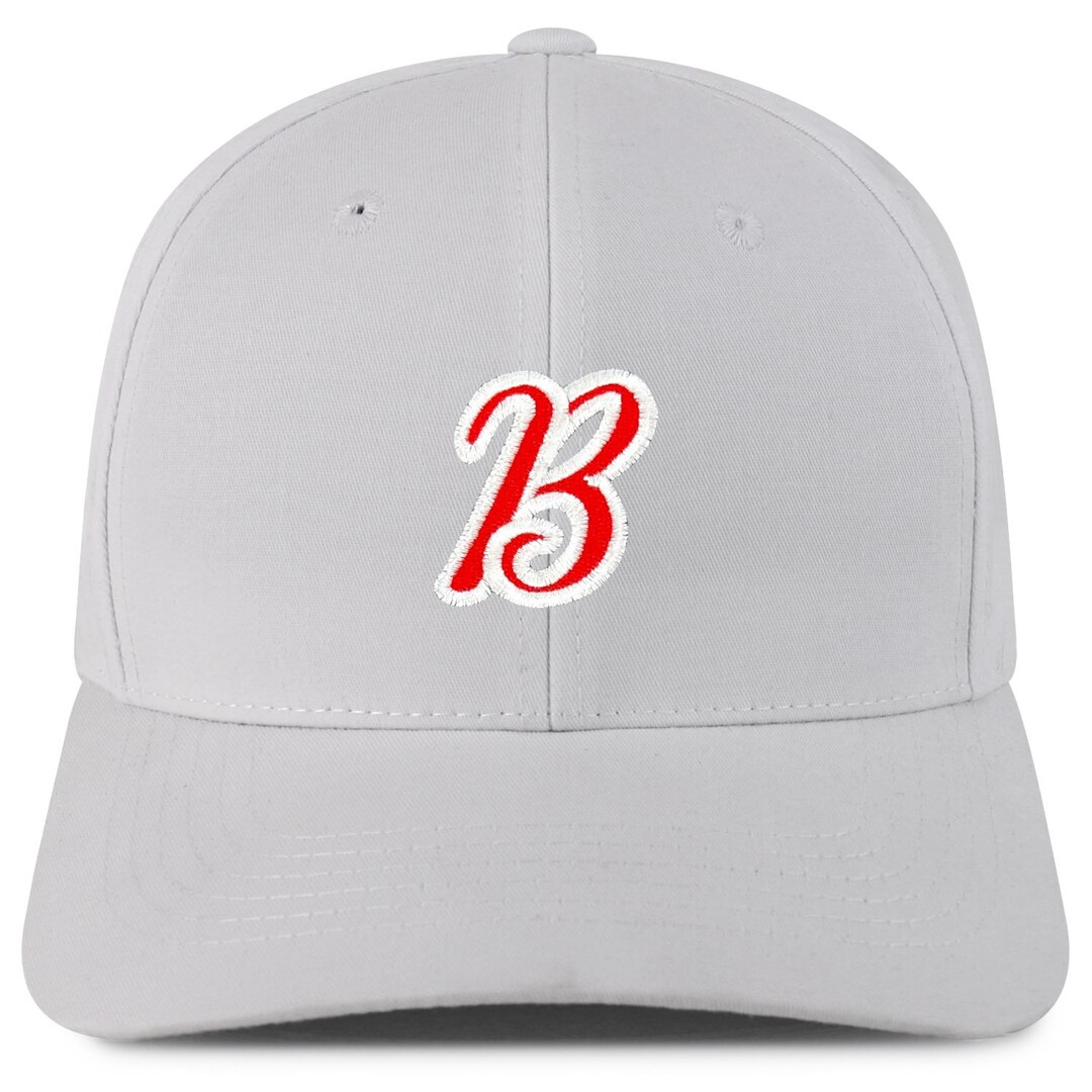 Stitchfy Letter B Script Outline 6 Panel Snapback Baseball Cap (SF ...