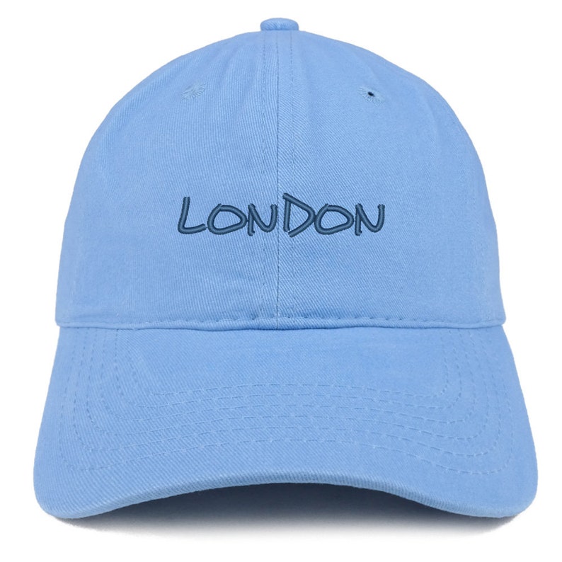Stitchfy London Text Embroidered 100% Cotton Adjustable Cap Dad Hat - Etsy