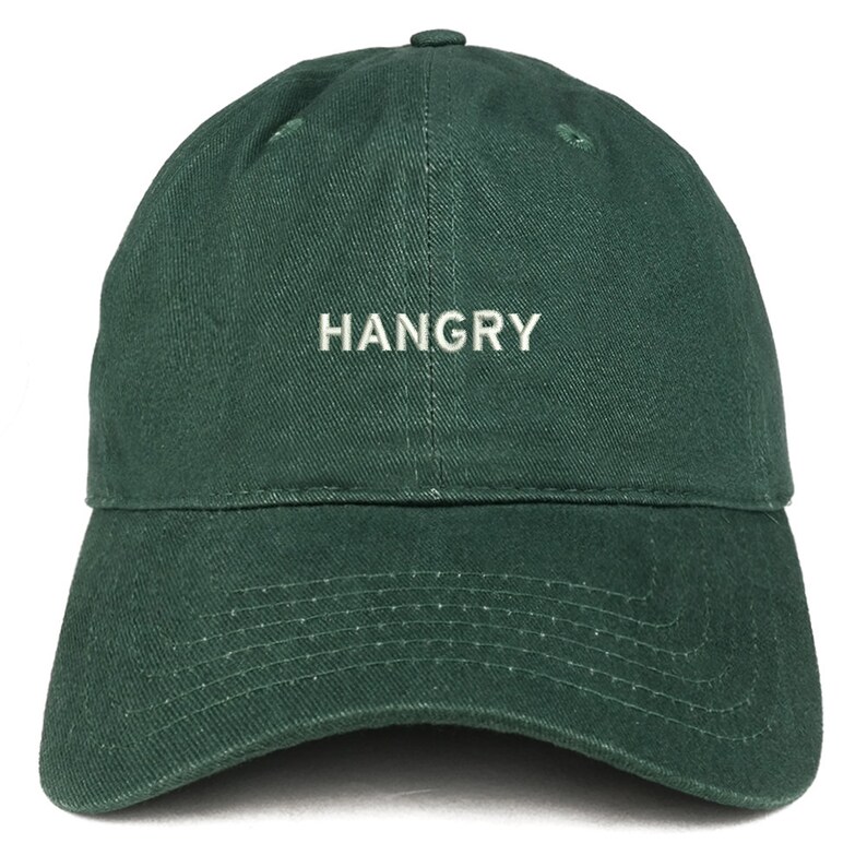 Stitchfy Hangry Embroidered 100% Cotton Adjustable Cap - Etsy