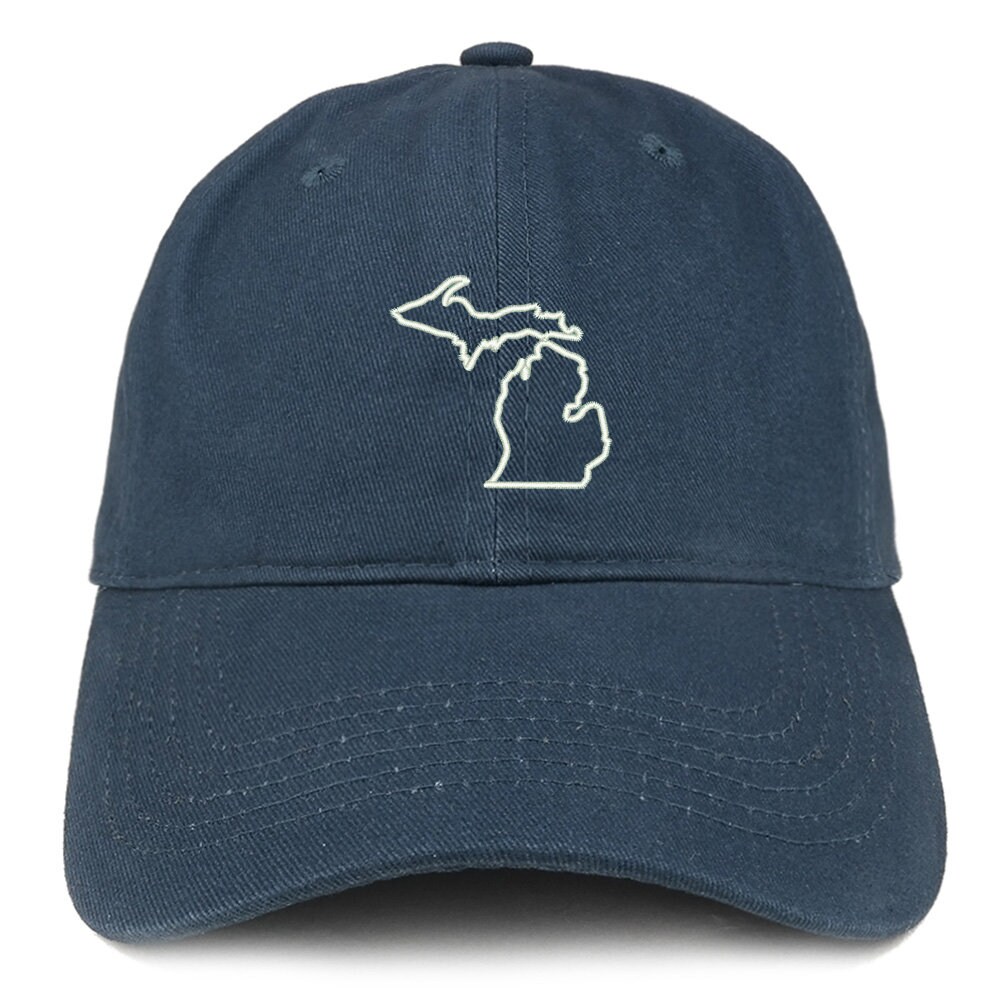 Stitchfy Michigan State Outline State Embroidered Cotton Dad - Etsy