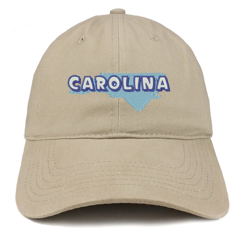 Stitchfy Carolina State Map Embroidered Unstructured Cotton Dad Hat - Etsy