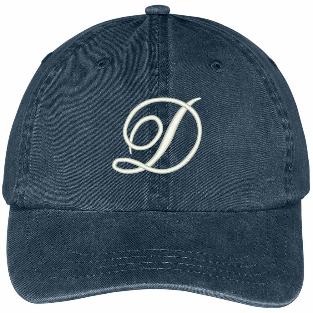 Stitchfy Letter D Script Monogram Font Embroidered Washed | Etsy