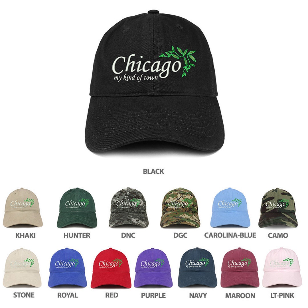 Stitchfy Chicago Embroidered 100% Cotton Adjustable Cap Dad Hat - Etsy
