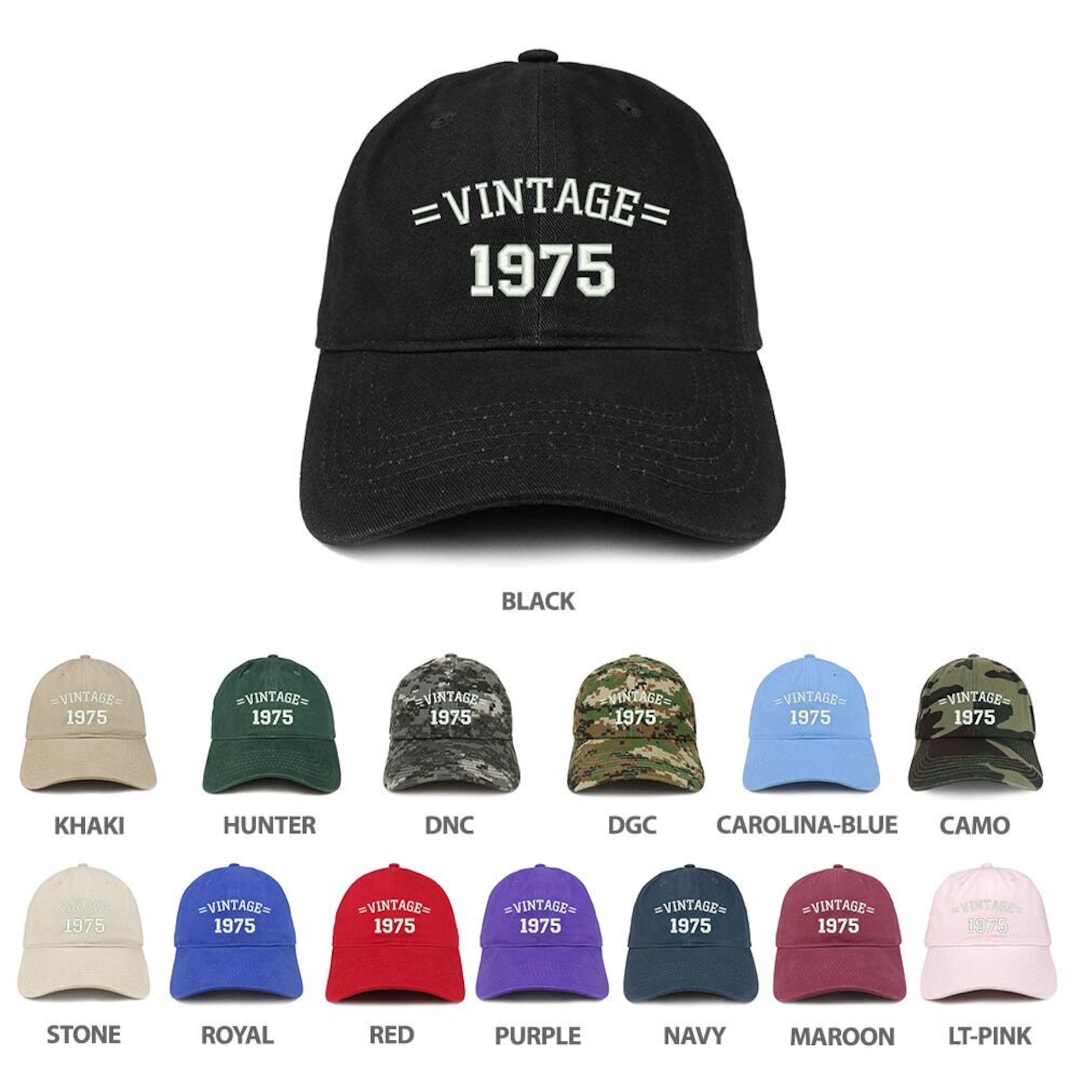 Stitchfy Vintage 1975 Birthday Baseball Cap - Etsy
