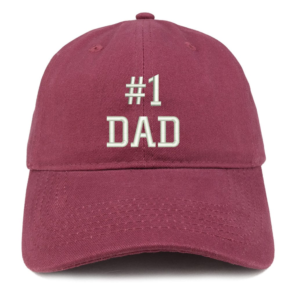 Stitchfy Number 1 Dad Embroidered Brushed Cotton Dad Hat Cap - Etsy