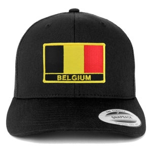 Stitchfy Belgium Flag Patch Retro Trucker Mesh Cap - Etsy
