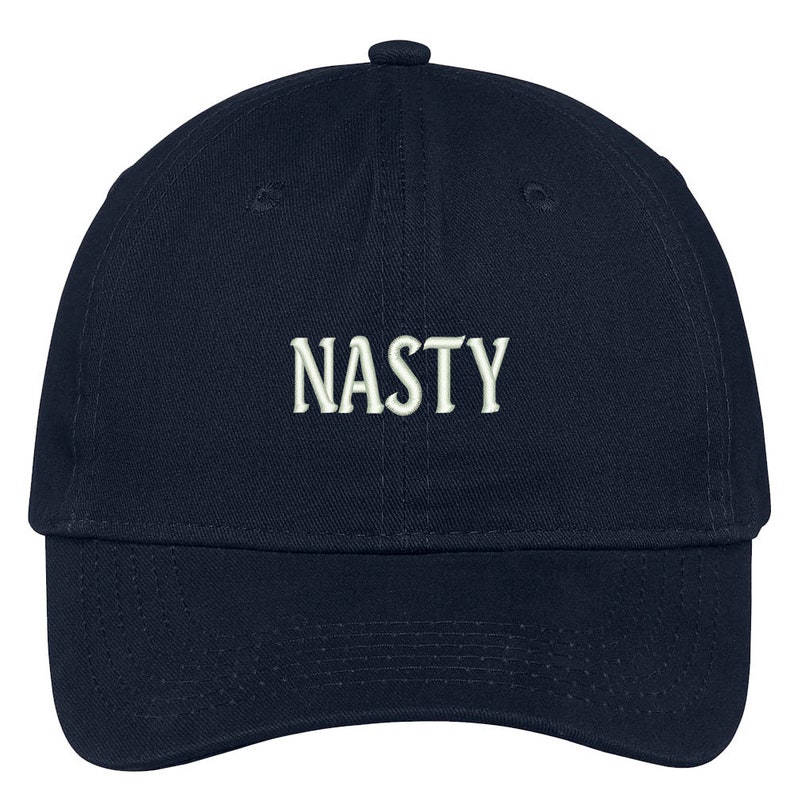 Stitchfy Nasty Embroidered Soft Low Profile Adjustable Cotton Cap - Etsy