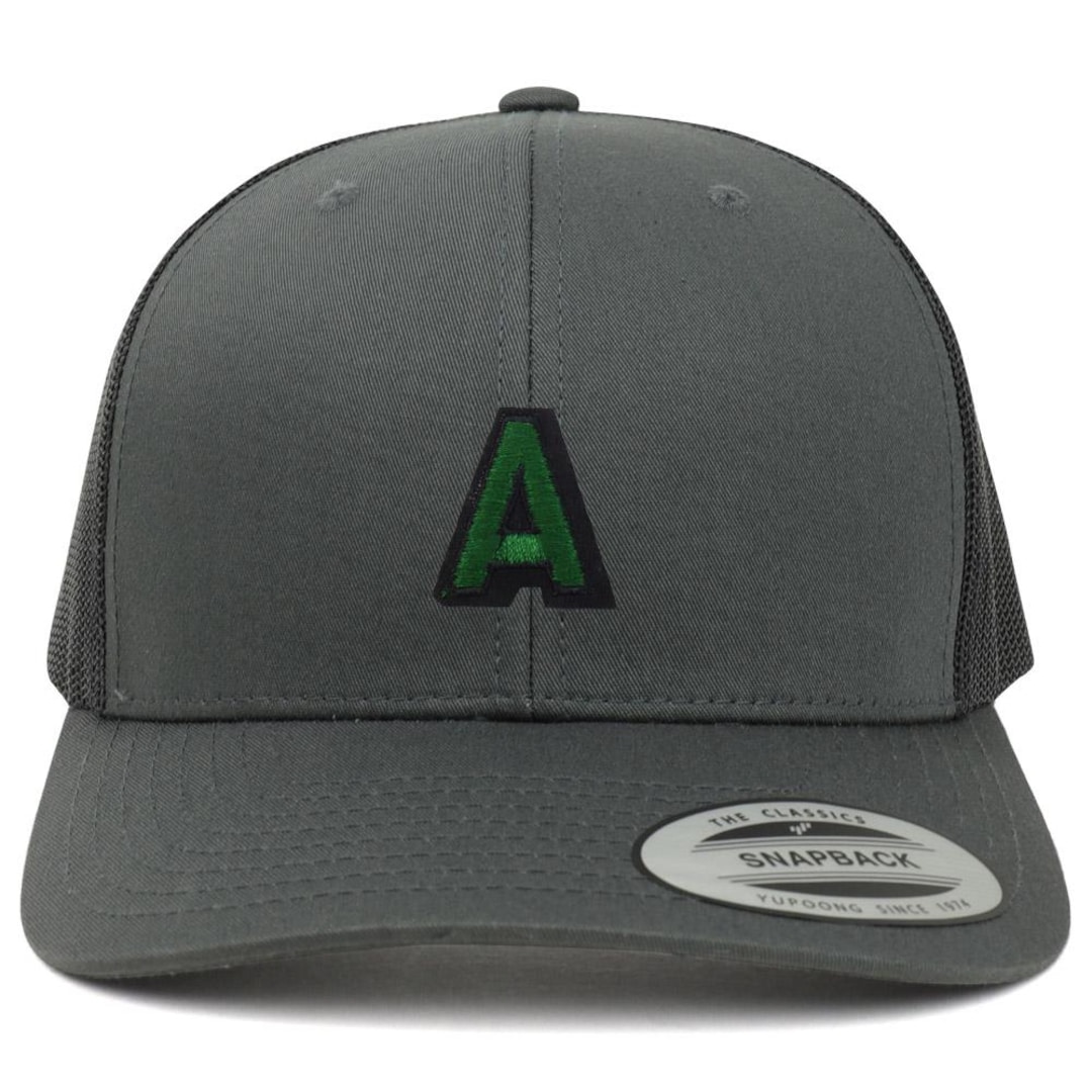 Stitchfy Alphabet A Patch 6 Panel Trucker Mesh Cap (SF-AP0088-FLX-6606 ...