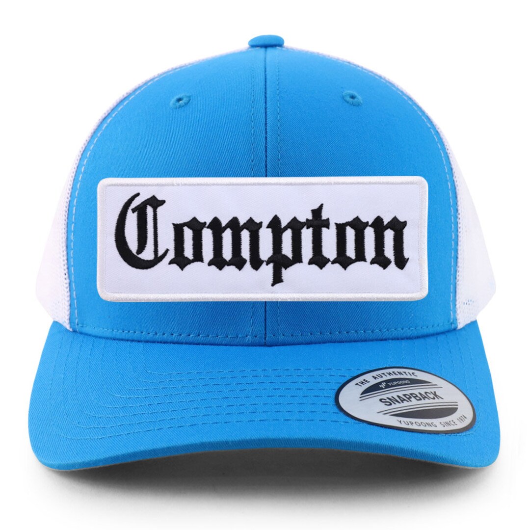 Stitchfy Old English Compton 6 Panel Retro Baseball Mesh Cap (SF-TXT154 ...