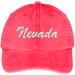 Stitchfy Nevada State Embroidered Low Profile Adjustable Cotton Cap - Etsy