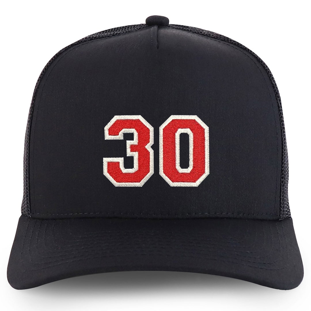 Stitchfy Number 30 Varsity Font Embroidered 5 Panel Structured Snapback ...