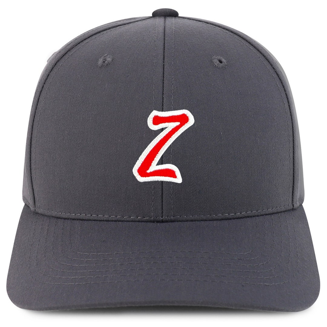 Stitchfy Letter Z Script Outline 6 Panel Snapback Baseball Cap (SF ...