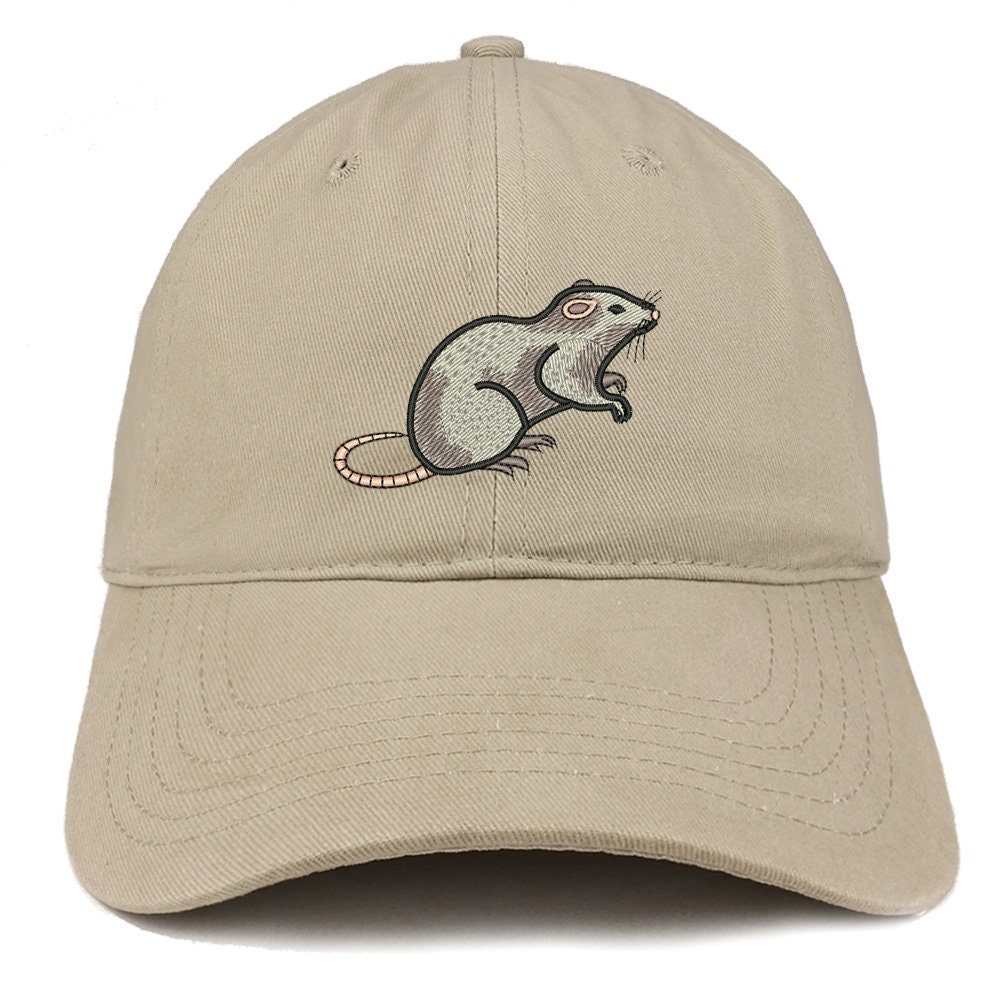 Stitchfy Rat Embroidered Unstructured Cotton Dad Hat - Etsy