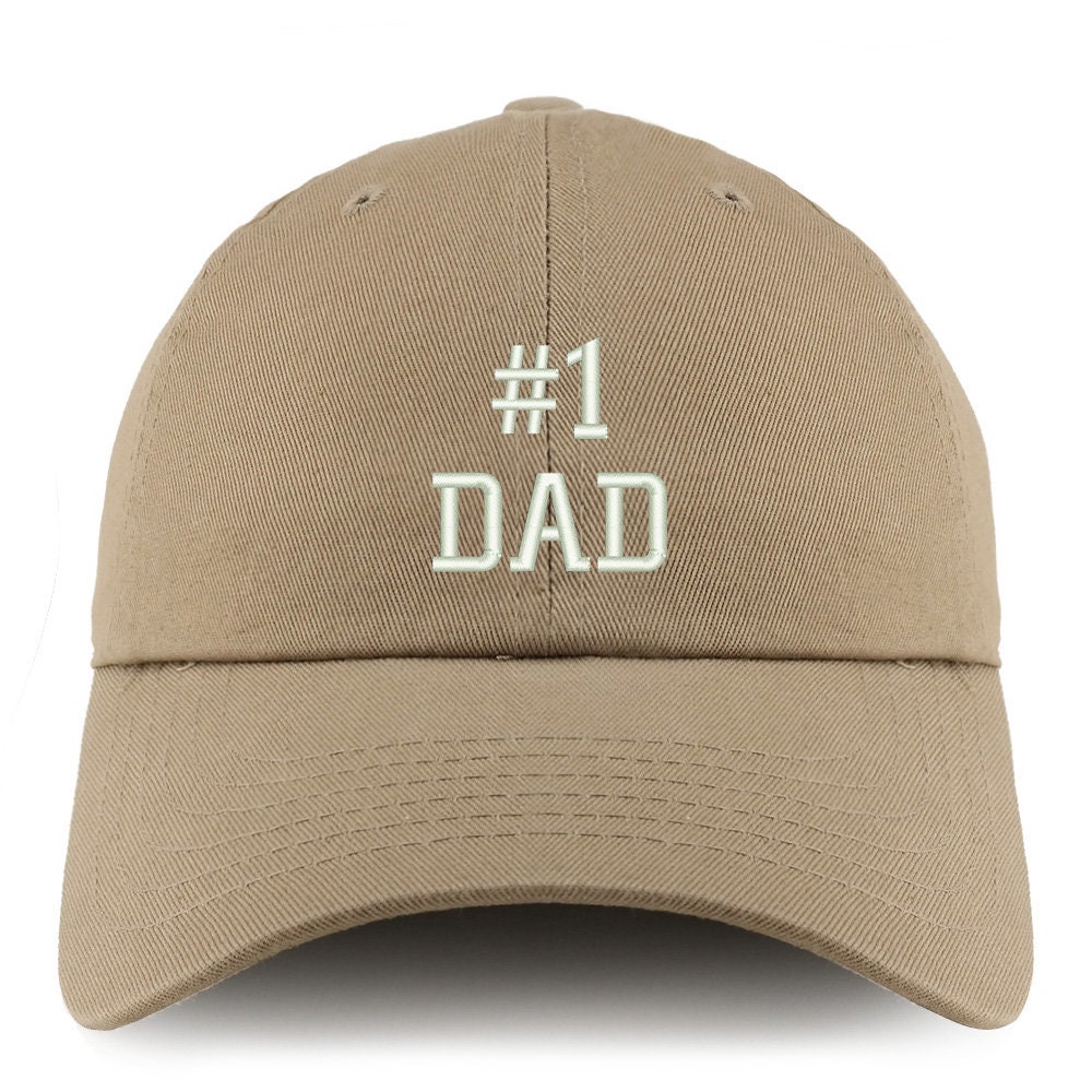 Stitchfy Number 1 Dad Embroidered Low Profile Soft Cotton Dad Hat Cap ...