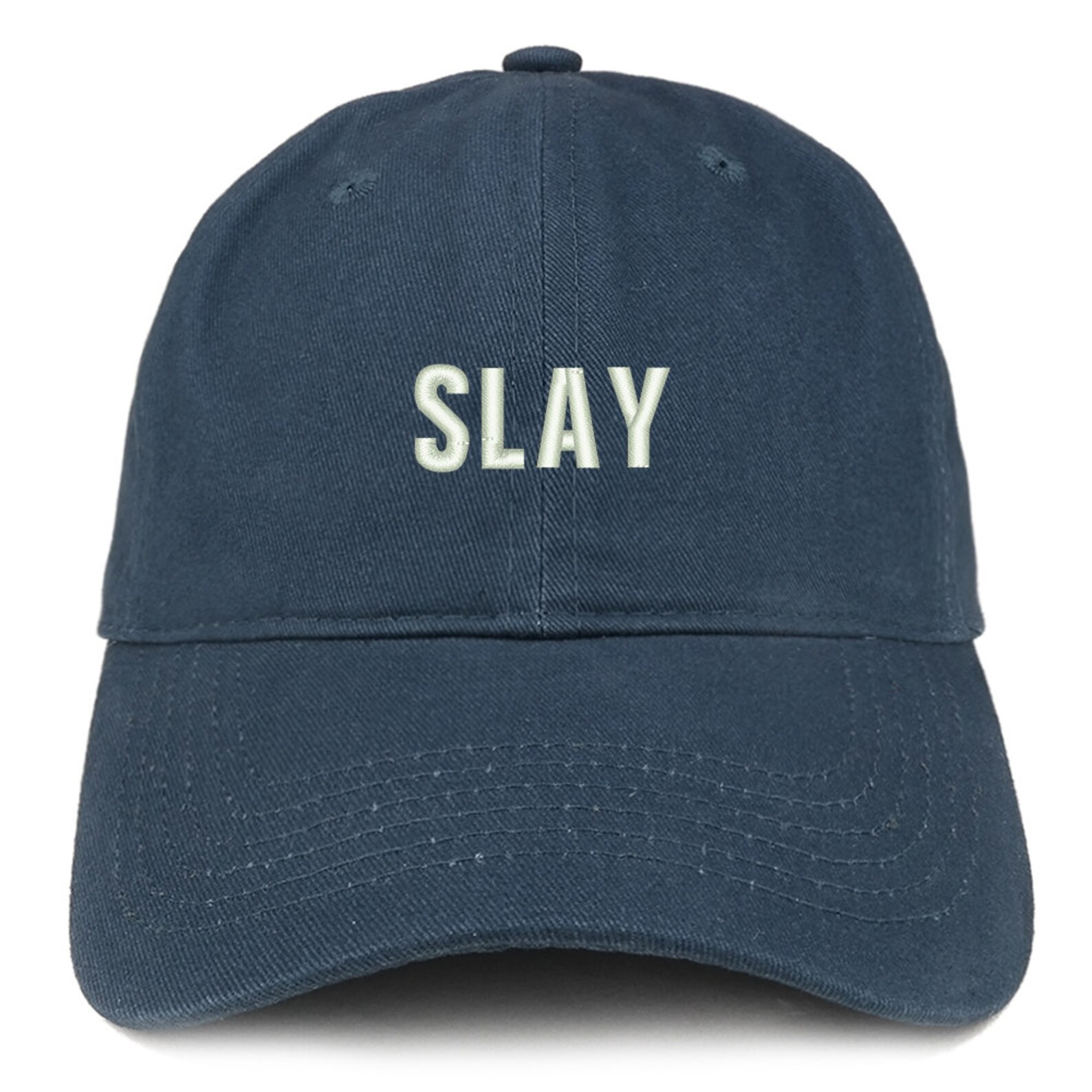 Stitchfy Slay Embroidered 100% Cotton Adjustable Cap Dad Hat | Etsy