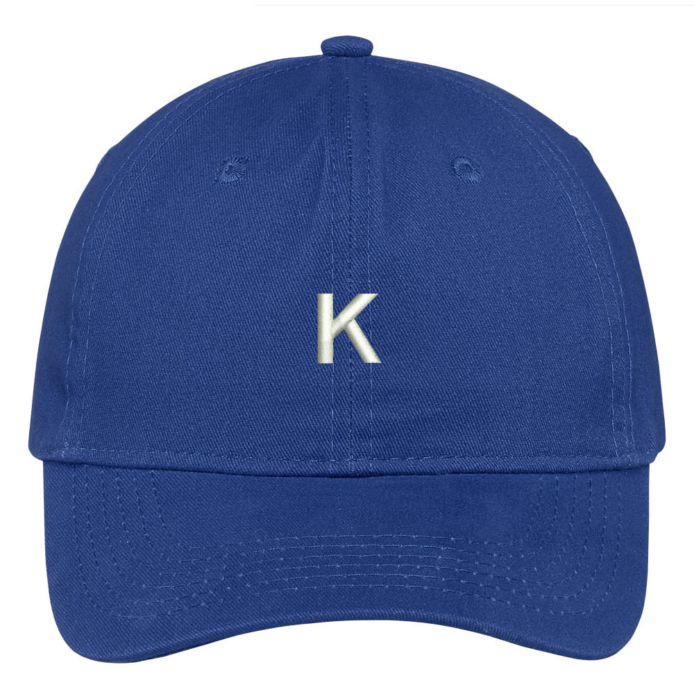 Stitchfy Letter K Block Font Embroidered Dad Hat Cotton | Etsy